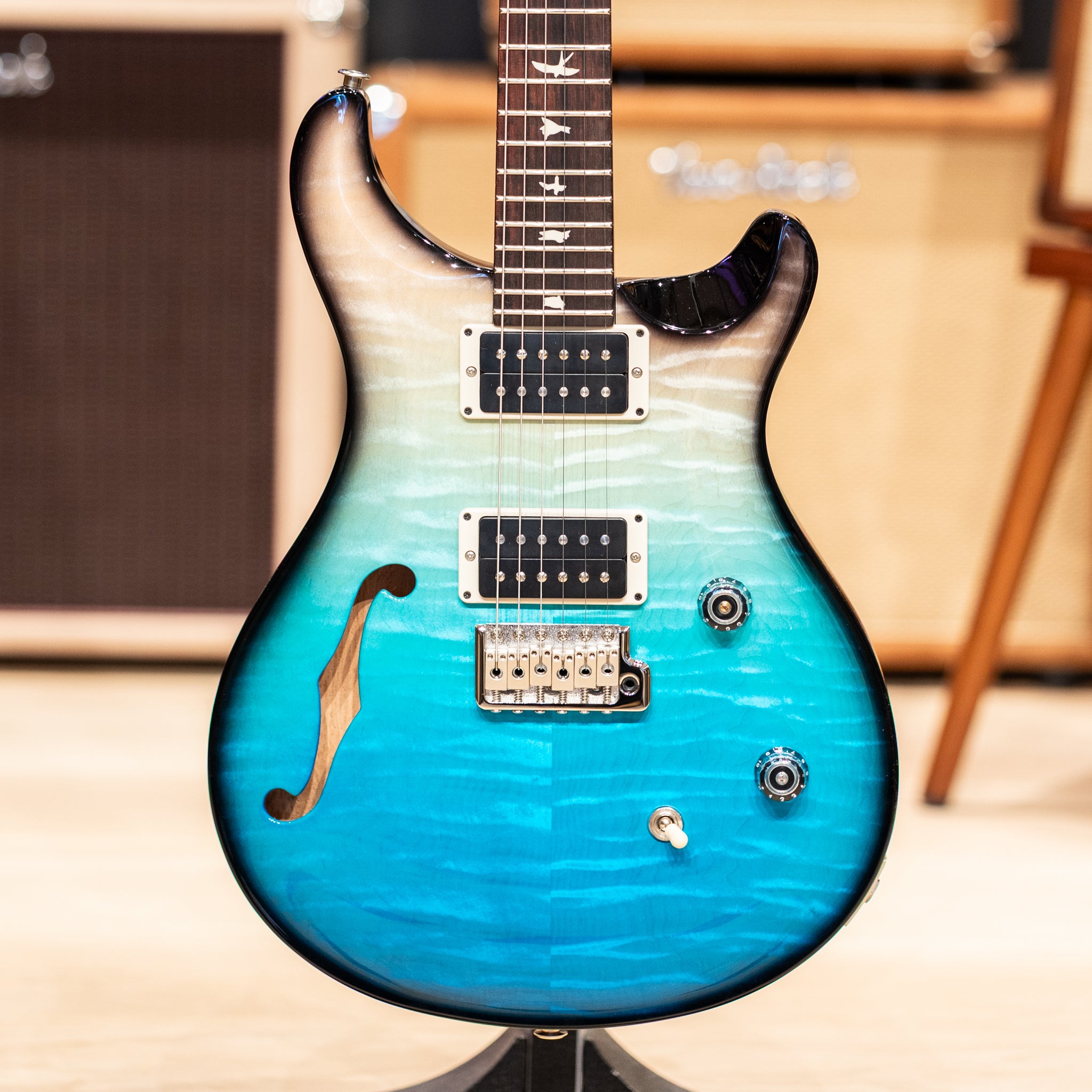 PRS CE 24 Semi-Hollow - "Sprayer's Choice" Caribbean Mist – Round Hill ...